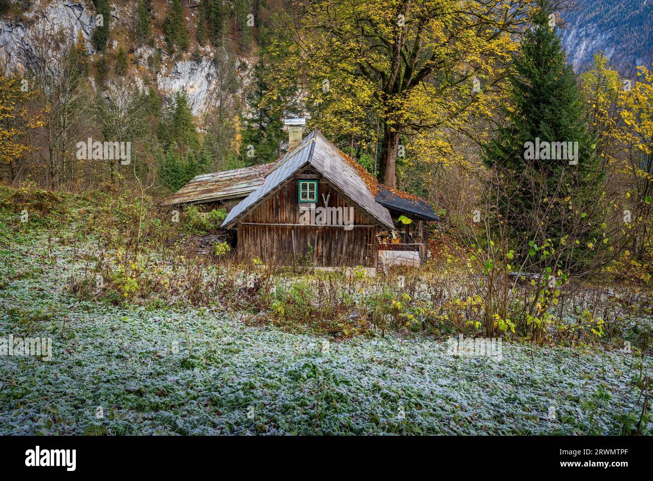 Stone Keepers Hut at Hallstatt Salt Mines - Hallstatt, Austria Stock ...