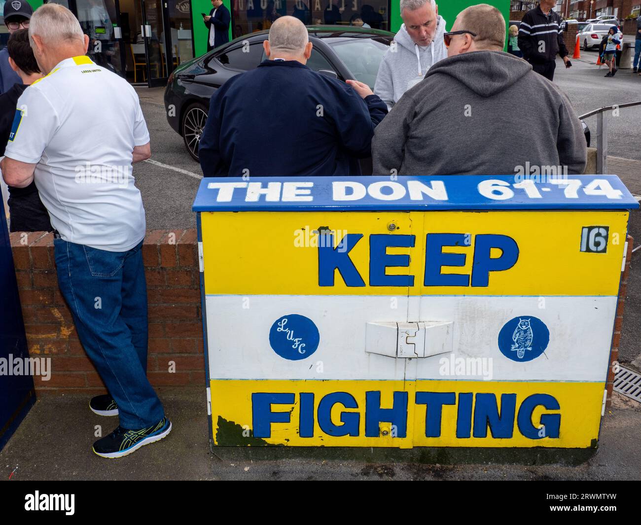 Scenes outside Elland Road, home of Leeds United on the day they were ...