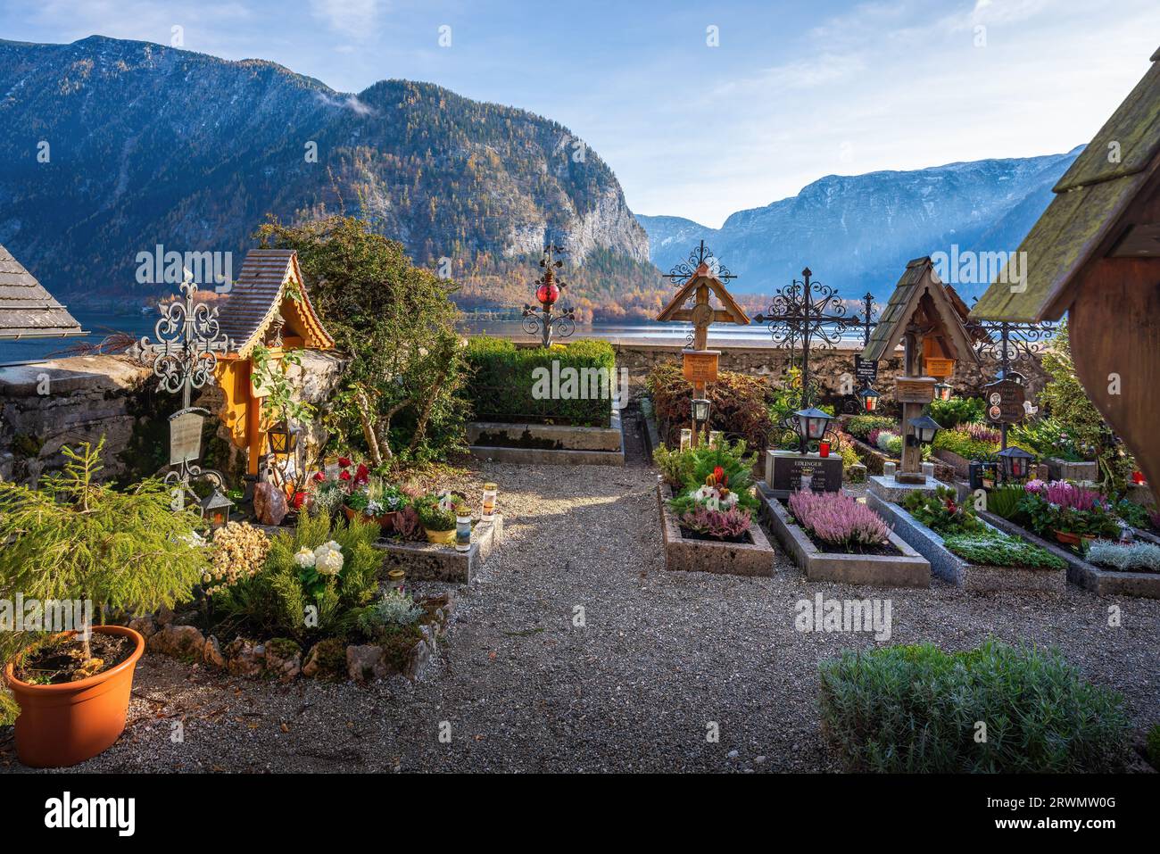 Catholic Church Cemetery - Hallstatt, Austria Stock Photo - Alamy