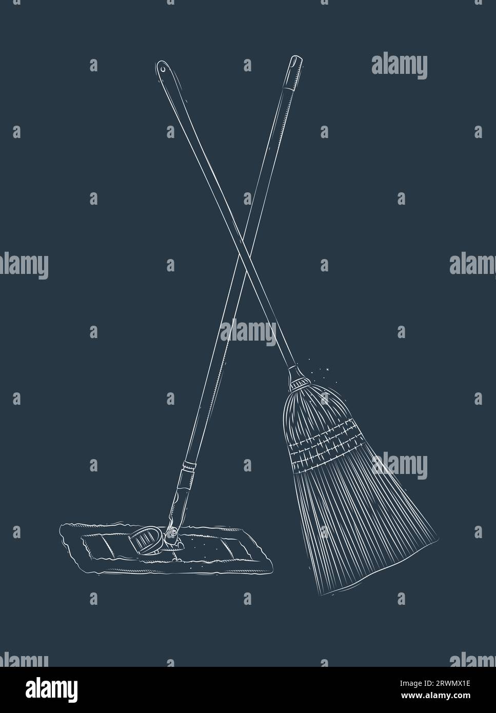 Electric mop Stock Vector Images - Alamy