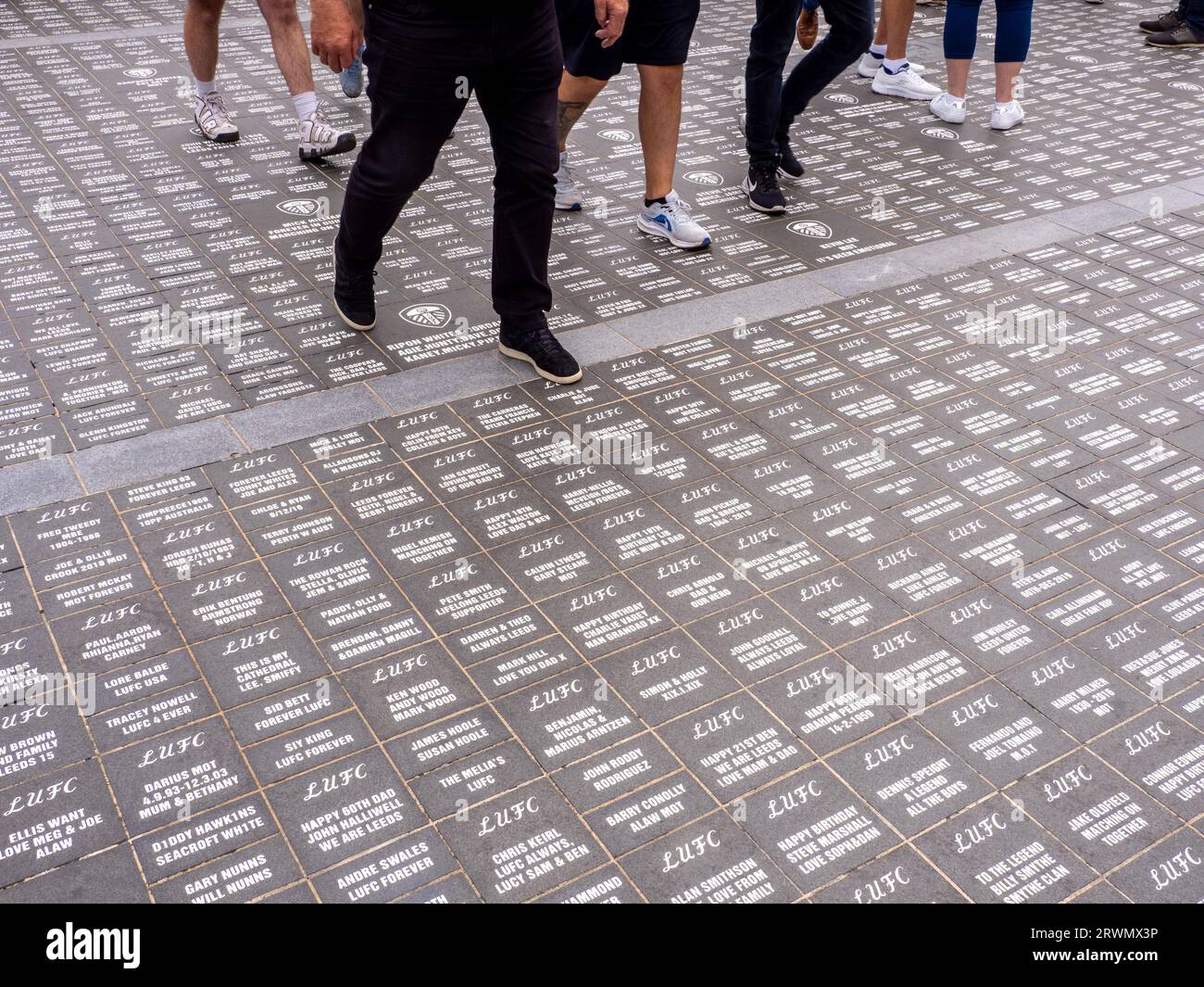 Scenes outside Elland Road, home of Leeds United on the day they were ...