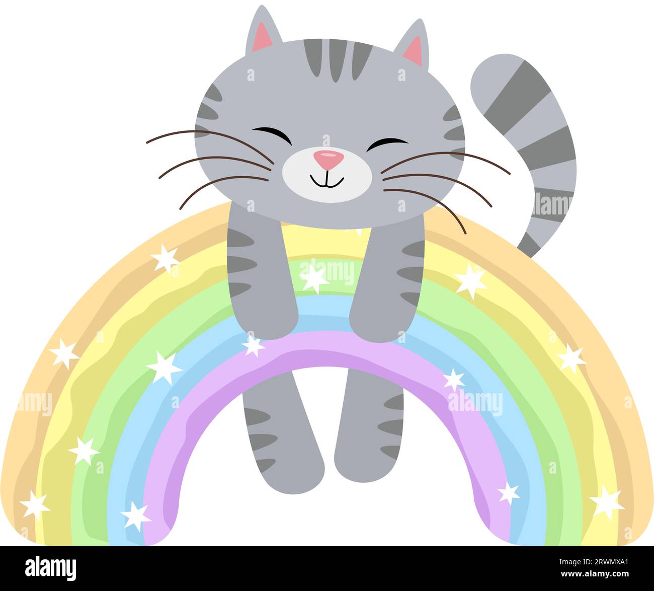 Cute cat rainbow unicorn Cut Out Stock Images & Pictures - Alamy