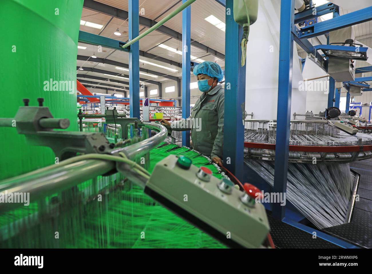 LUANNAN COUNTY, China - January 12, 2022: Workers work hard on the ...