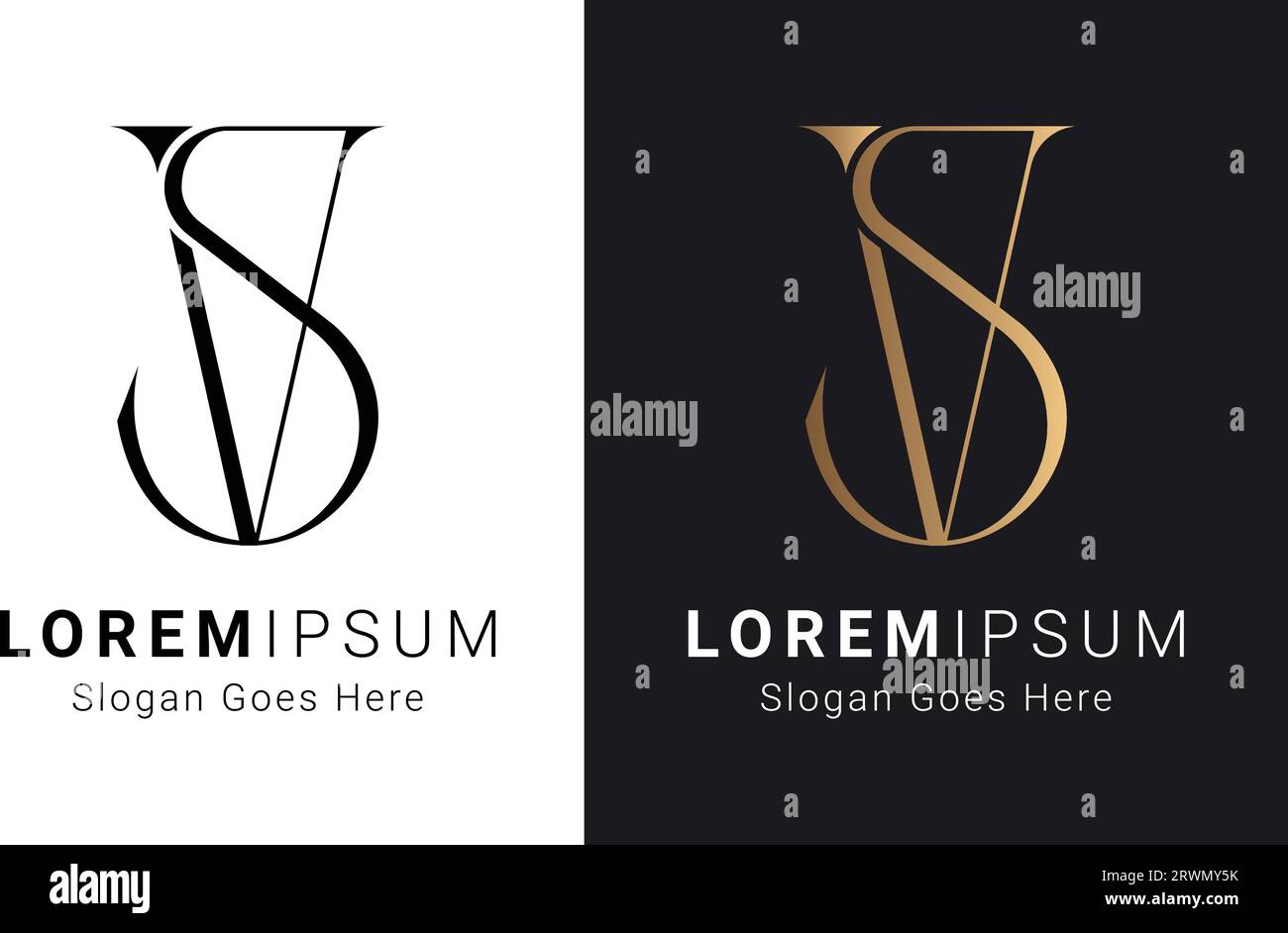 Luxury Initial Letter SV or VS Monogram Text Letter Logo Design Stock ... Luxury Initial Letter SV or VS Monogram Text Letter Logo Design Stock ...