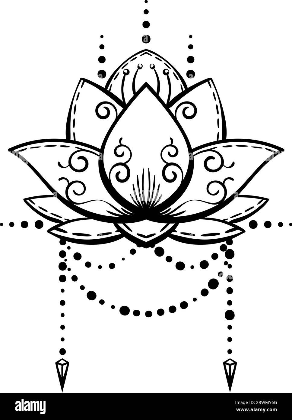 Simple Lotus Blossom Tattoo