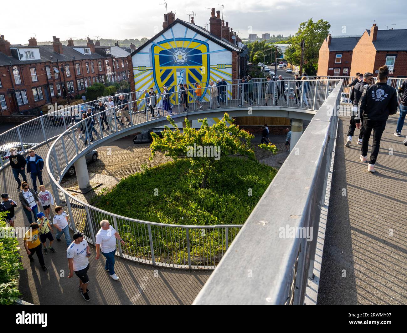 Scenes outside Elland Road, home of Leeds United on the day they were ...