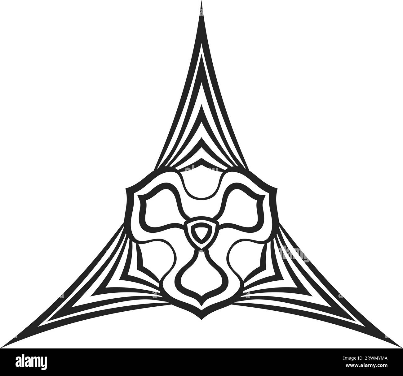 Triangular isolated design element with sharp corners, Vector ...