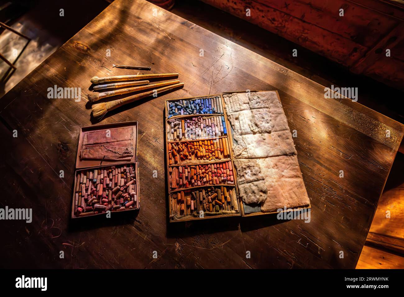 Pastel Painting Materials - Traditional Room Interior at Tyrolean Folk ...