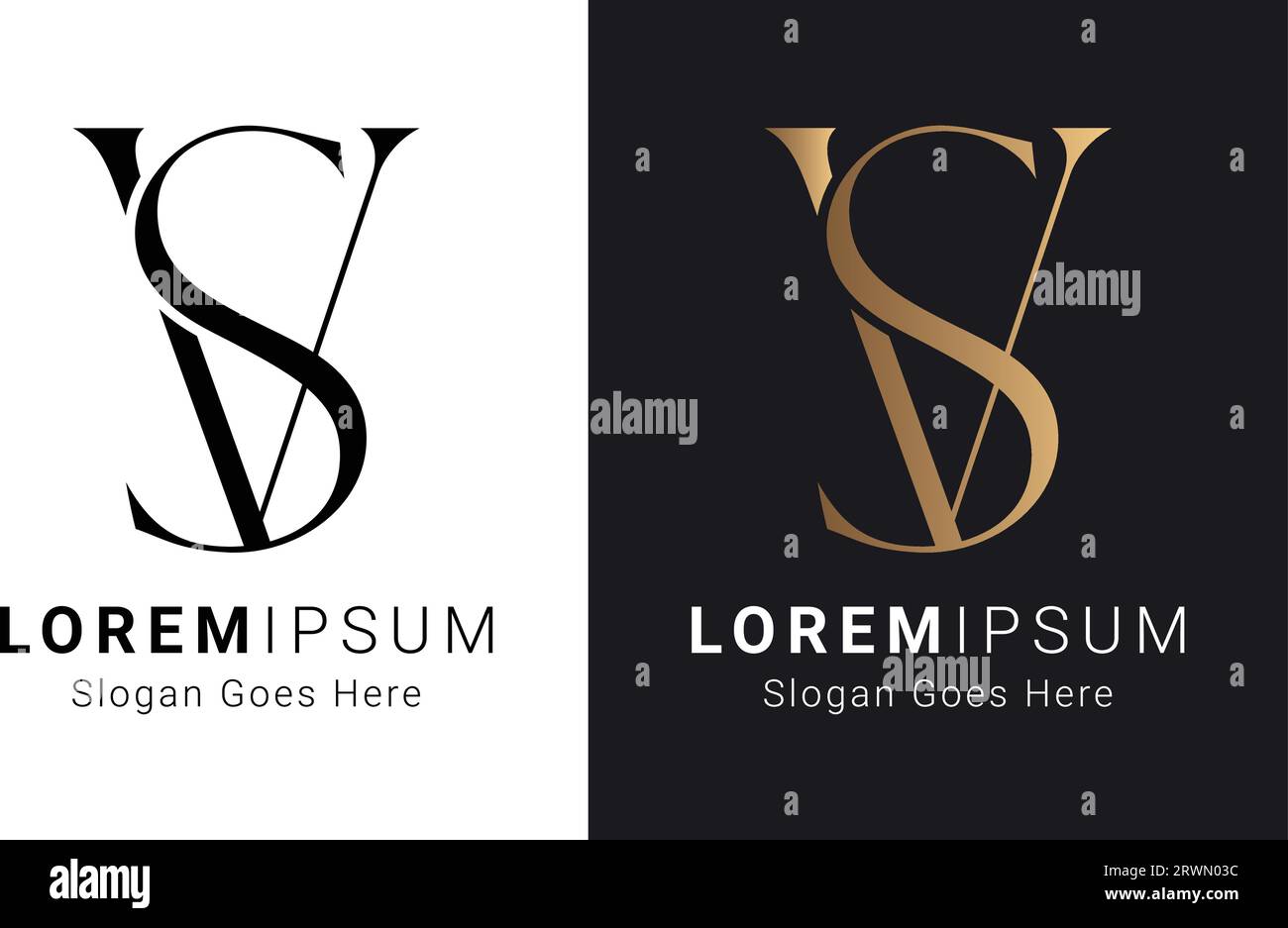 Luxury Initial Letter SV or VS Monogram Text Letter Logo Design Stock ... Luxury Initial Letter SV or VS Monogram Text Letter Logo Design Stock ...