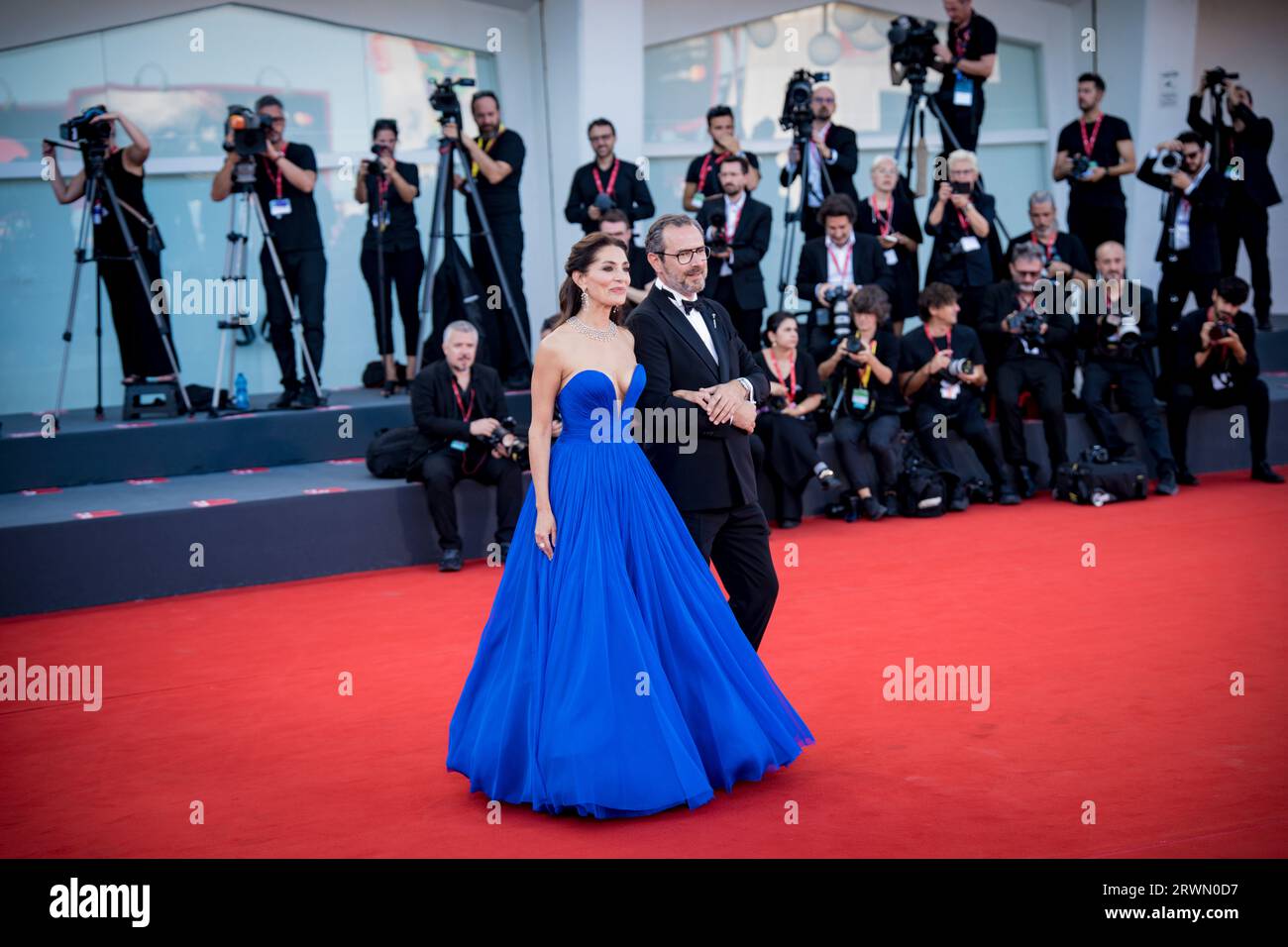 VENICE, ITALY - SEPTEMBER 09: Caterina Murino and Edouard Rigaud attend ...