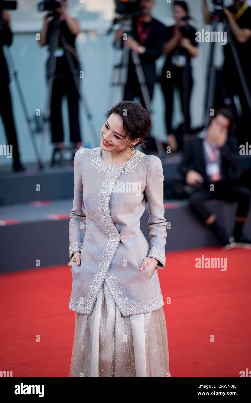 VENICE, ITALY - SEPTEMBER 09: Jury member Shu Qi attends a red carpet ...