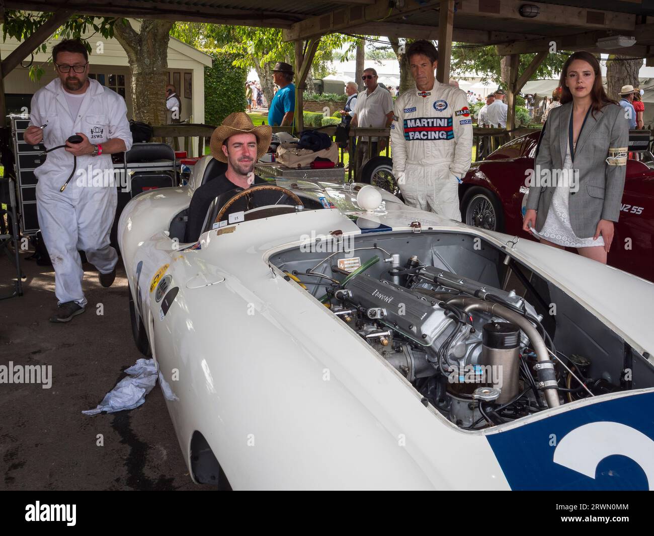 Ferrari 750 Monza in the paddock at the Goodwood Revival, West Sussex ...