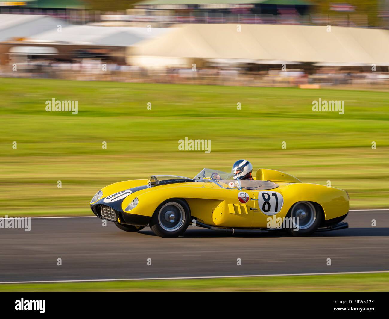 Ferrari 290 MM/250 TR racing in the Sussex Trophy race at the Goodwood ...