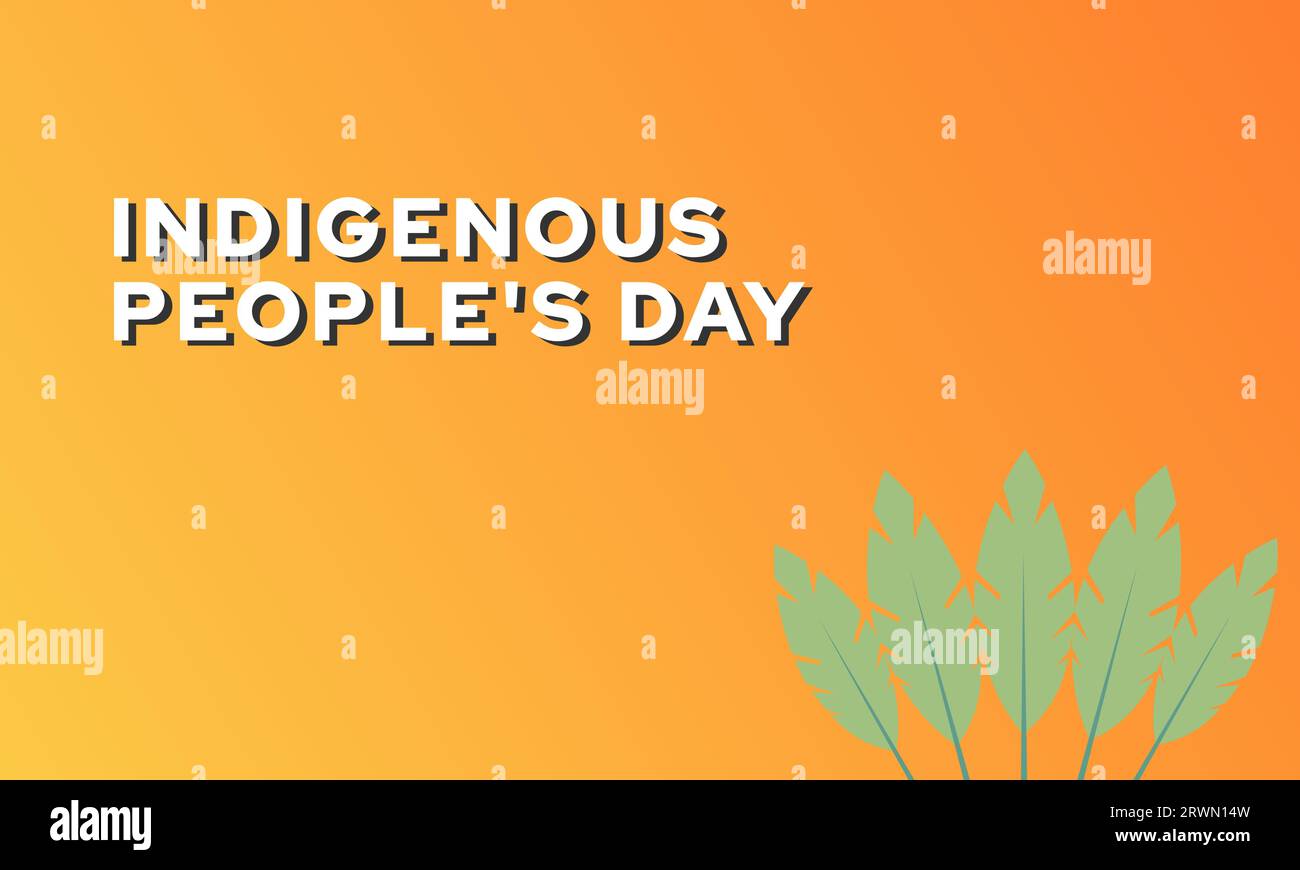 Indigenous peoples day celebration background template vector. Useable ...