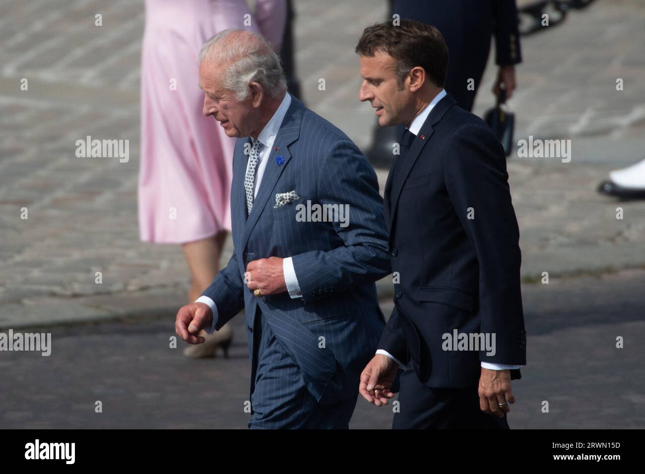 Paris, France. 20th Sep, 2023. King Charles III and President of France ...