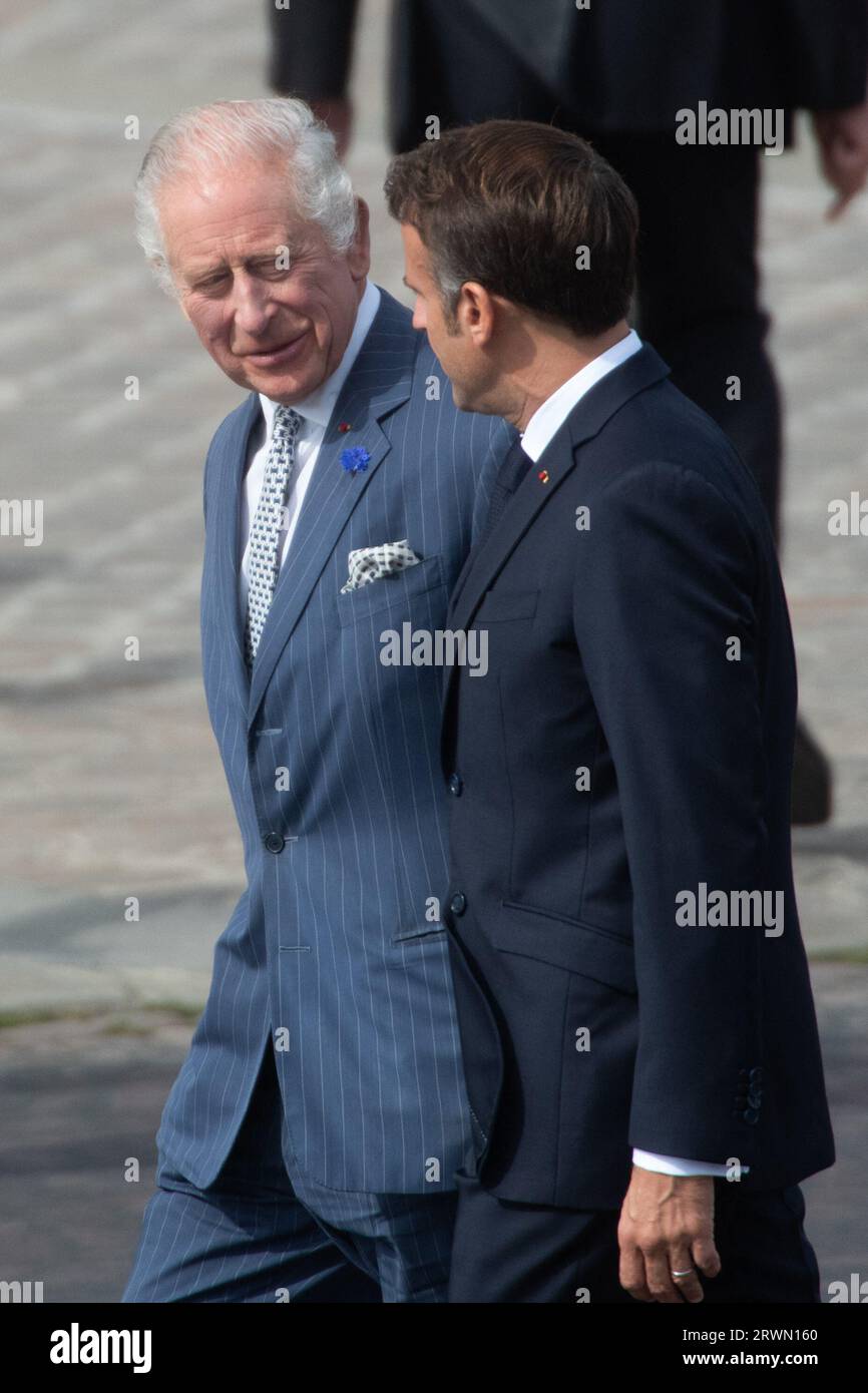 Paris, France. 20th Sep, 2023. King Charles III and President of France ...