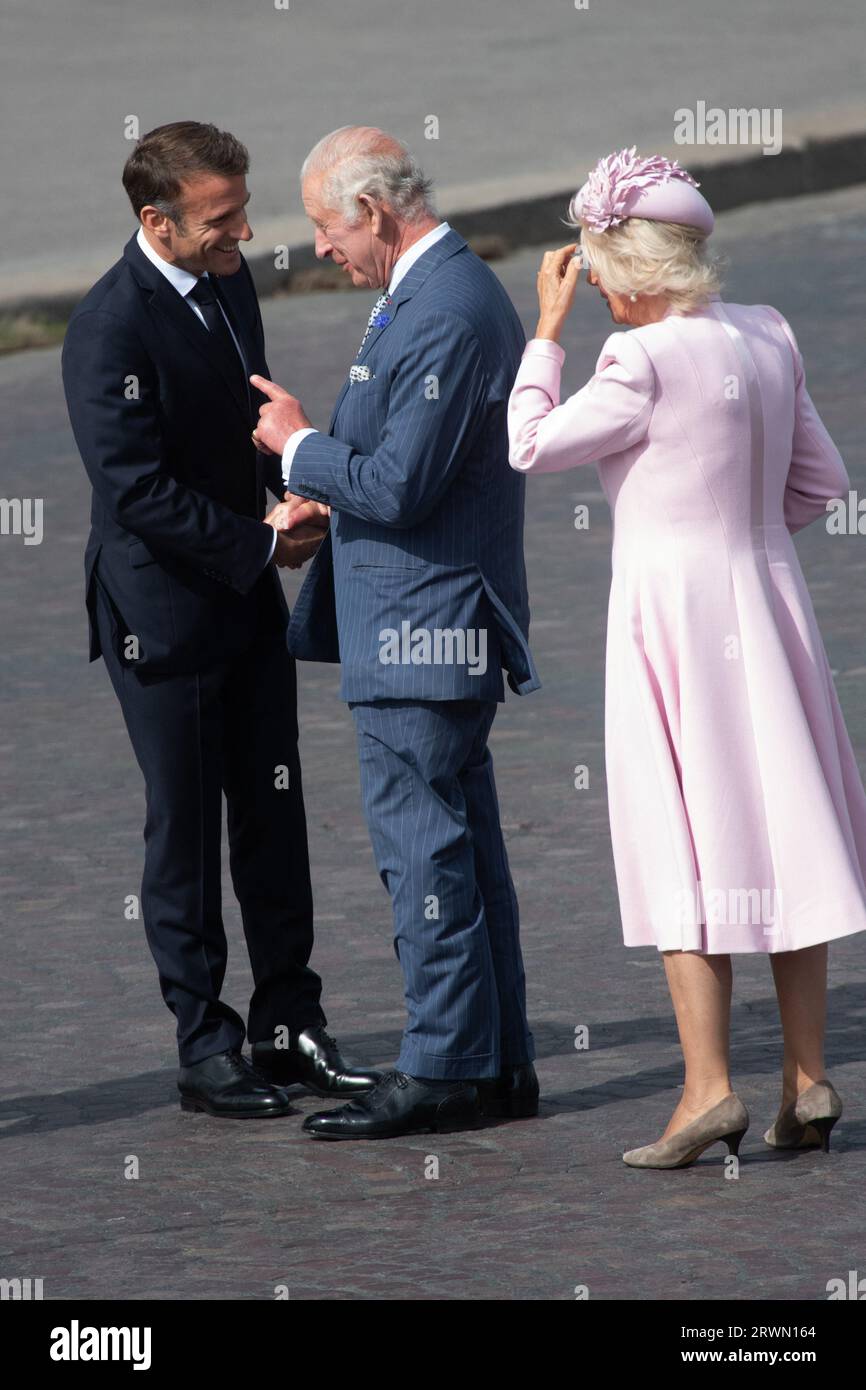Paris, France. 20th Sep, 2023. King Charles III and President of France ...