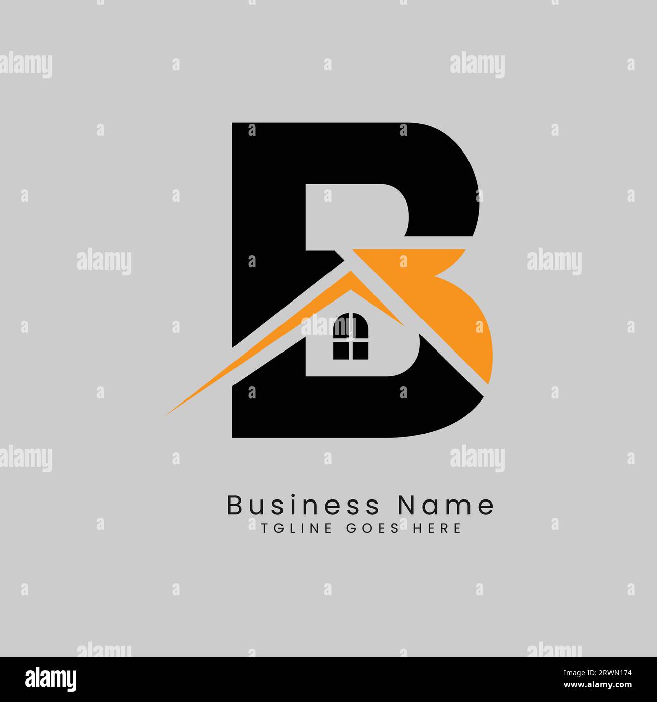 B Letter Real Estate Logo, Vector illustration Template Concept Design ...