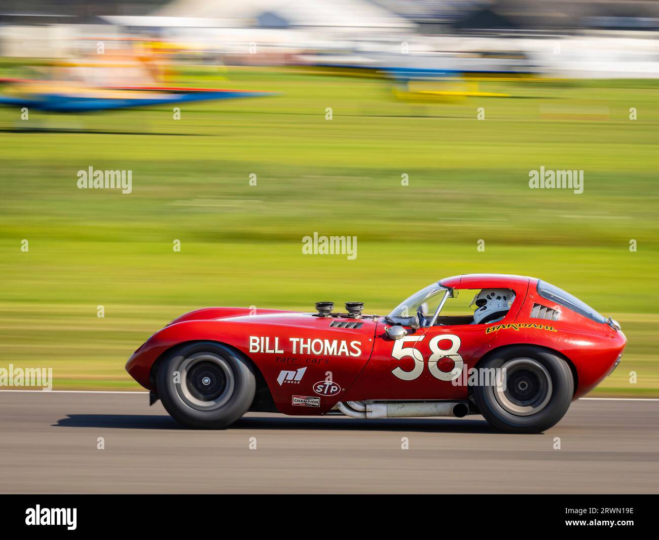 Racing car driver Duncan Pittaway in his Cheetah at the Goodwood ...