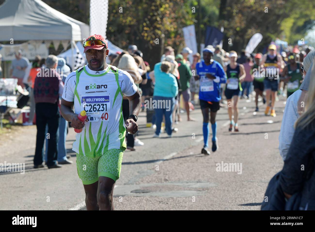 Fit adult man running long distance race, 96th Comrades Marathon 2023 ...