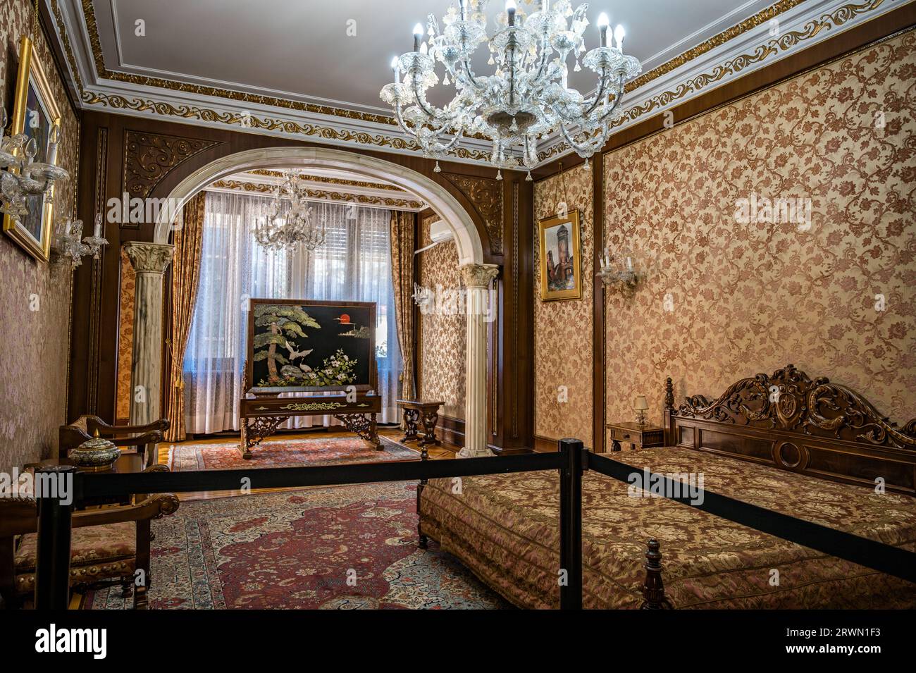 BUCHAREST, ROMANIA 2022: The Ceausescu Palace Spring Palace. house of ...