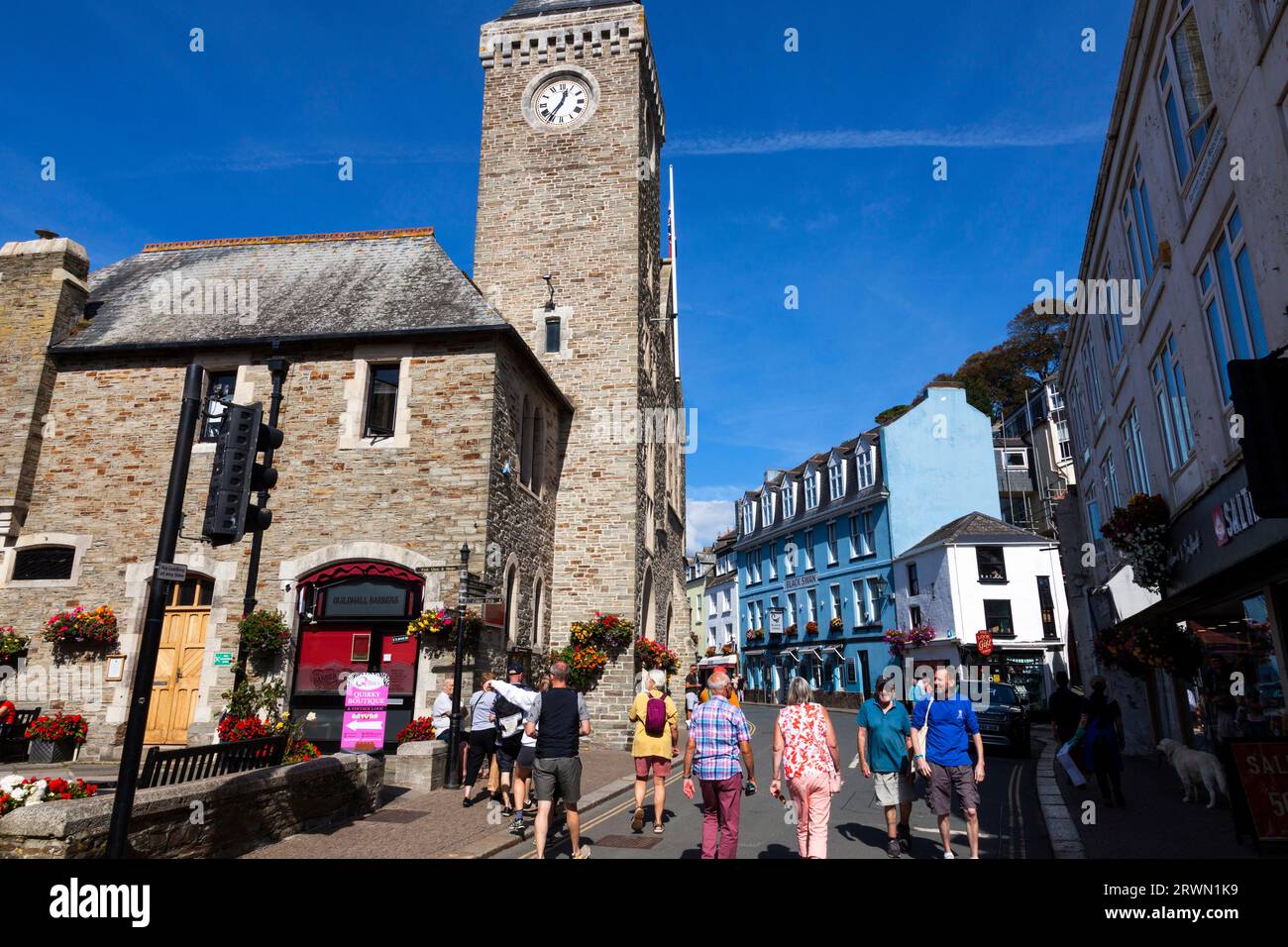 The Guildhall (Town Hall) in Looe, Cornwall, England, U.K Stock Photo ...