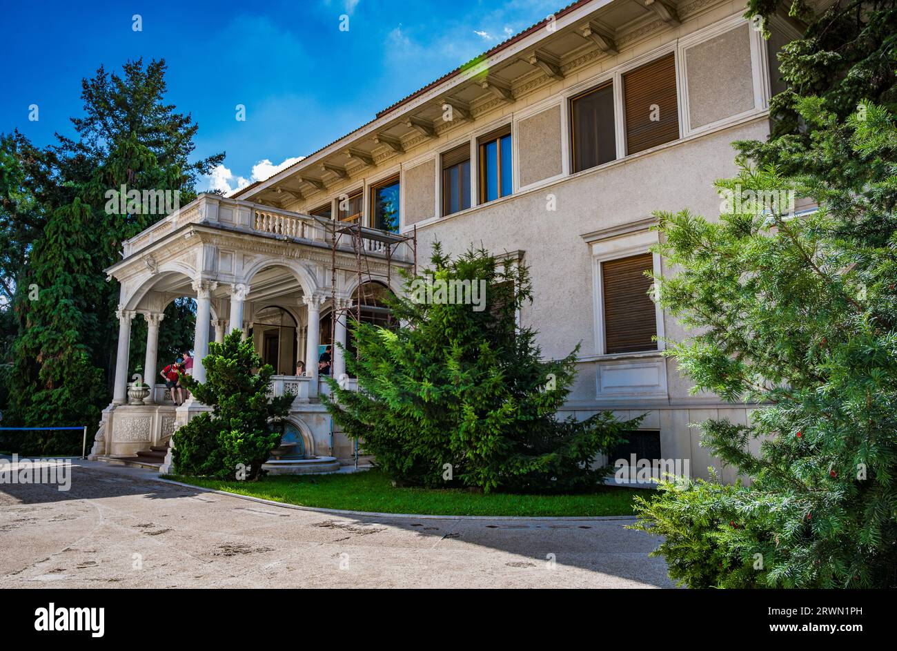 BUCHAREST, ROMANIA - SEPTEMBER 13 2022: exterior of The Ceausescu ...
