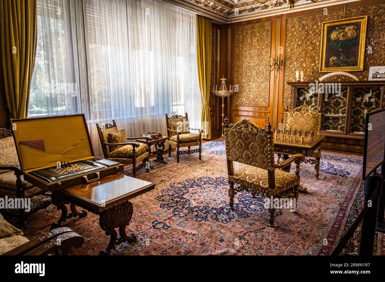 BUCHAREST, ROMANIA 2022: The Ceausescu Palace Spring Palace. house of ...