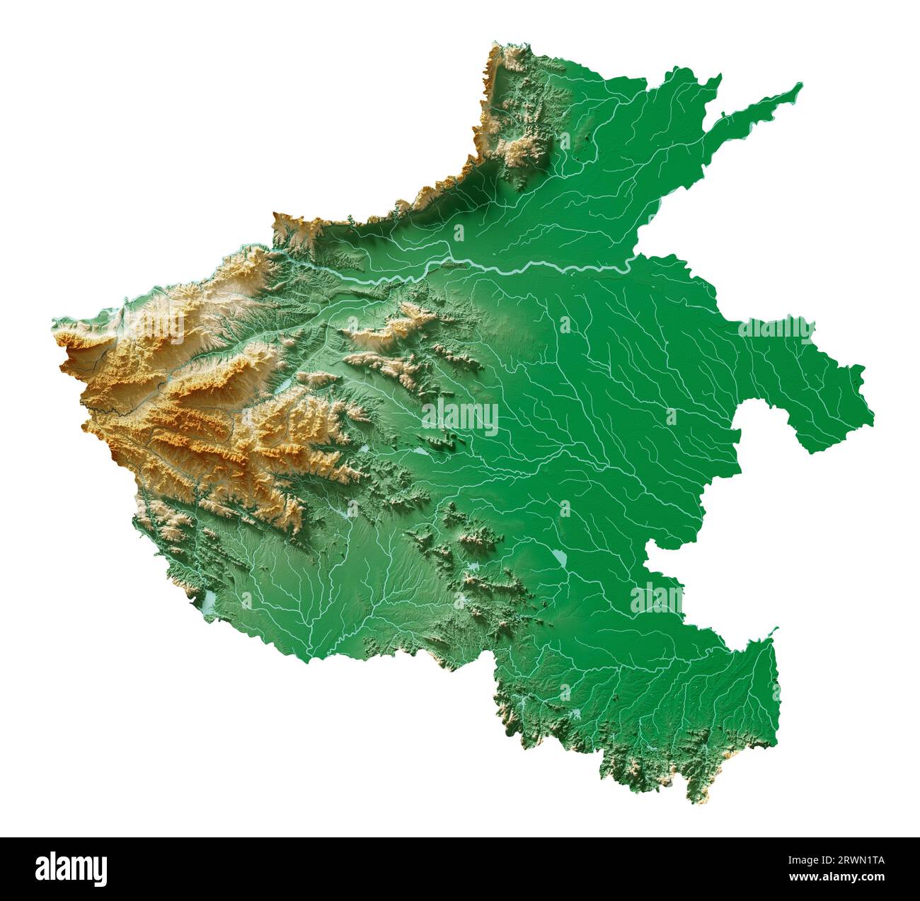 China Map With Rivers And Lakes