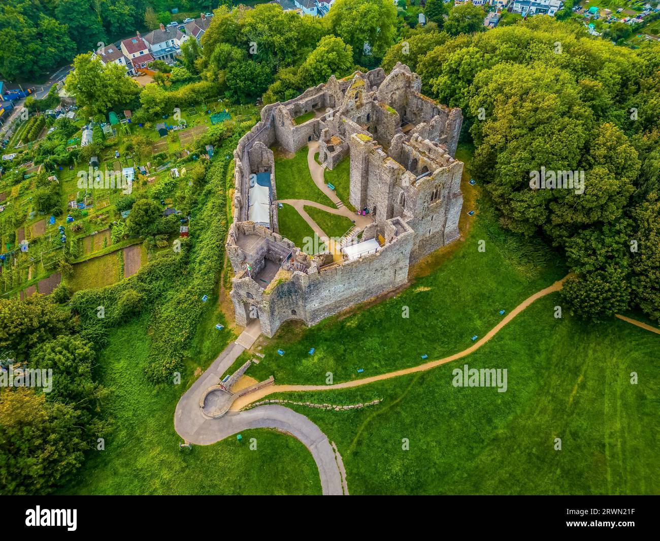 Oystermouth Castle, Swansea, Wales, UK Stock Photo - Alamy