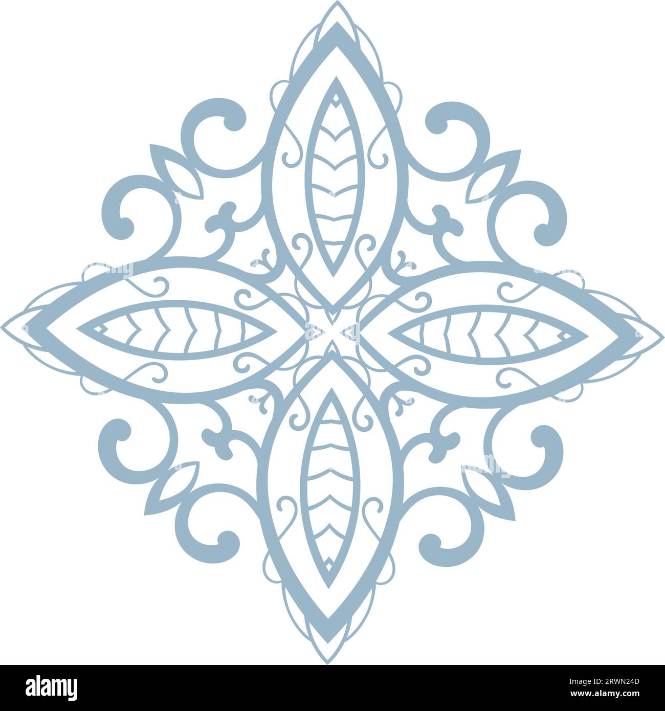 Ornament in rhombus shape, Isolated design element, Vector illustration ...