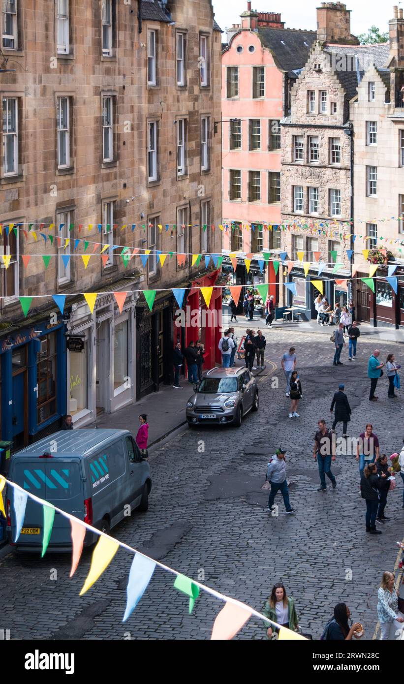 Bow Street Edinburgh Scotland West Bow Edinburgh Hi Res Stock