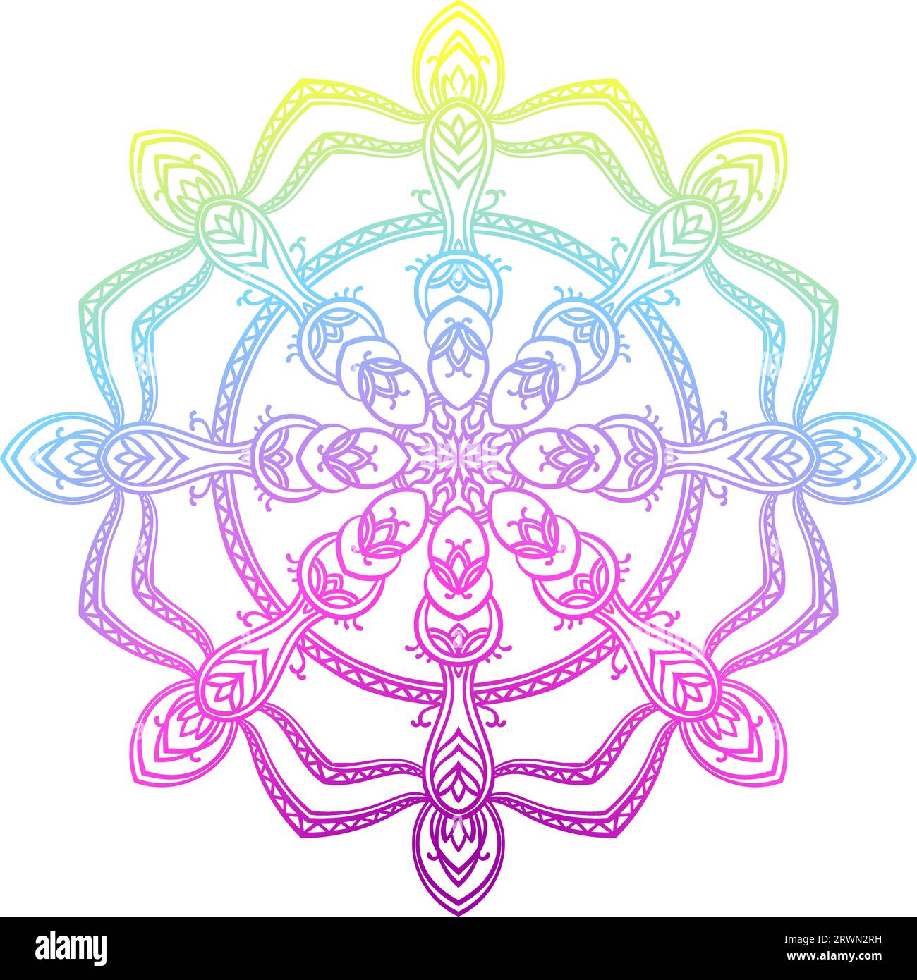 Decorative samsara wheel mandala inspired ethnic art, Isolated design ...