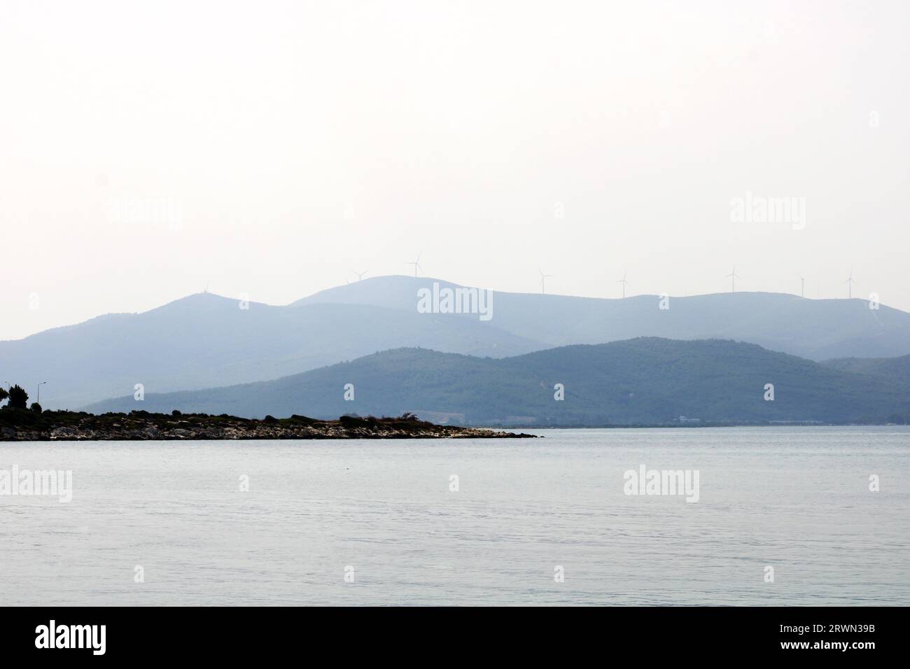Wind fan on sea and mountain Stock Photo - Alamy