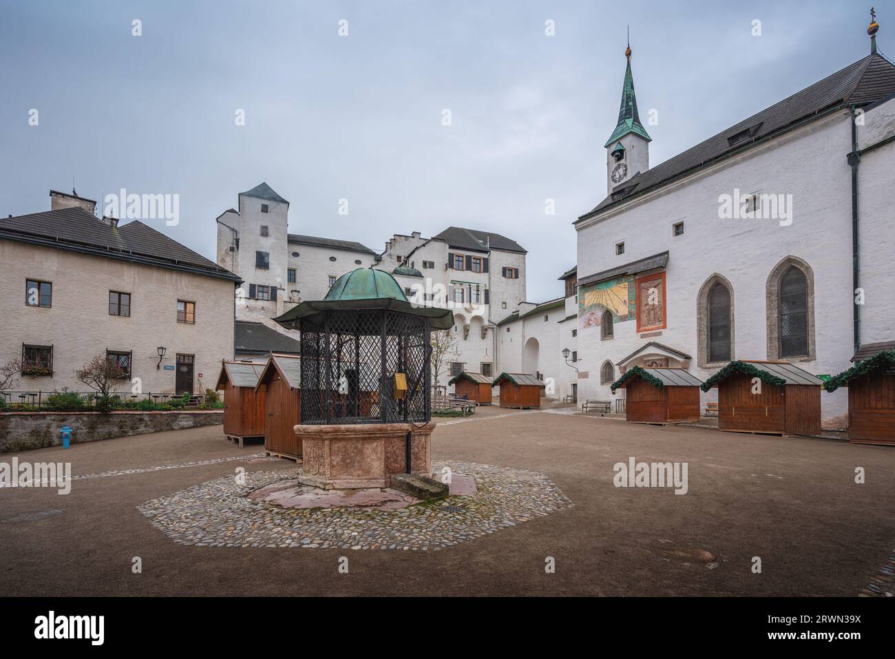 Hohensalzburg Fortress Courtyard with Cistern and St. George Chapel ...