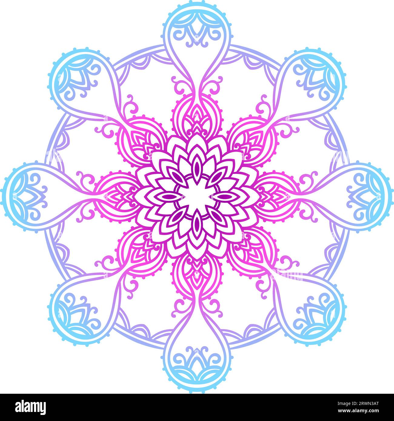 Decorative samsara wheel mandala inspired ethnic art, Isolated design ...