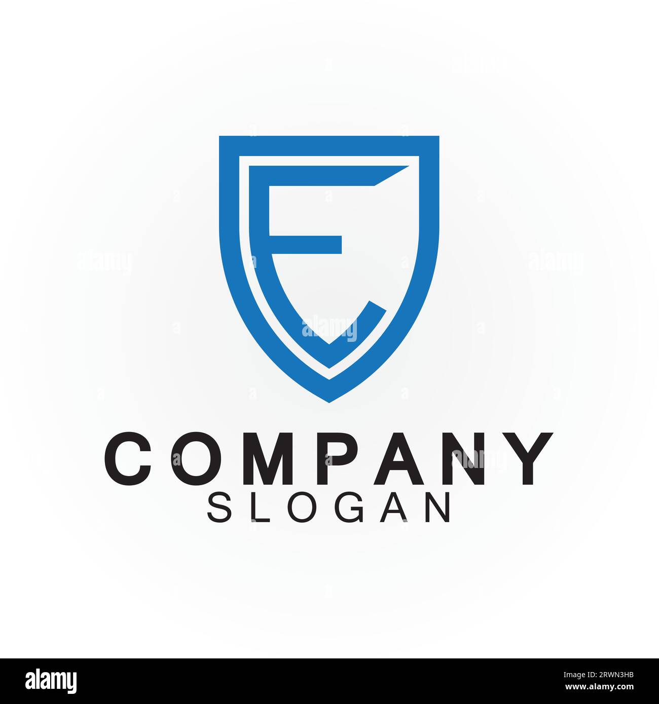 Abstract linear letter initial E shield logo icon design Stock Vector ...