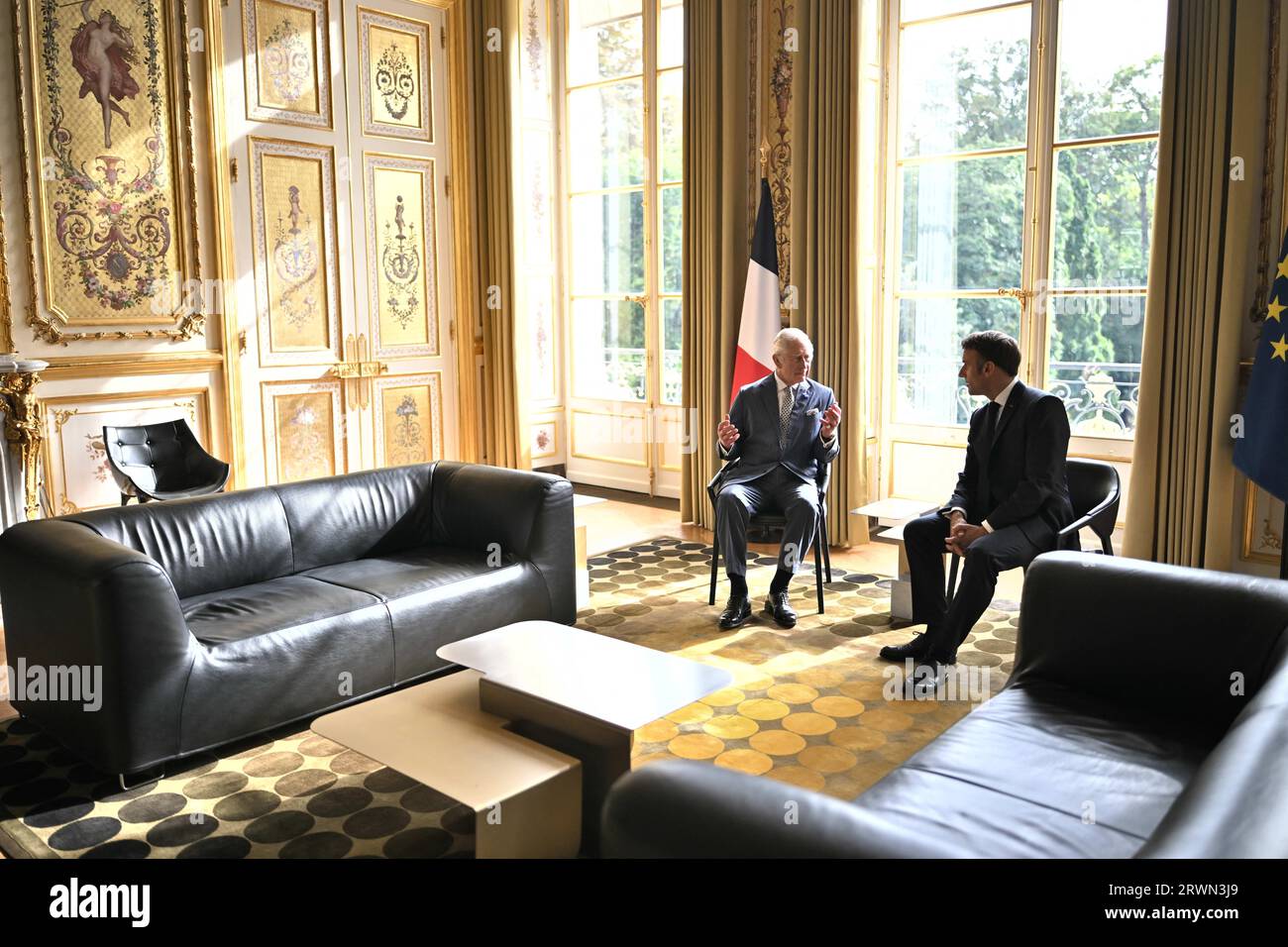Paris, France. 20th Sep, 2023. French President Emmanuel Macron and ...
