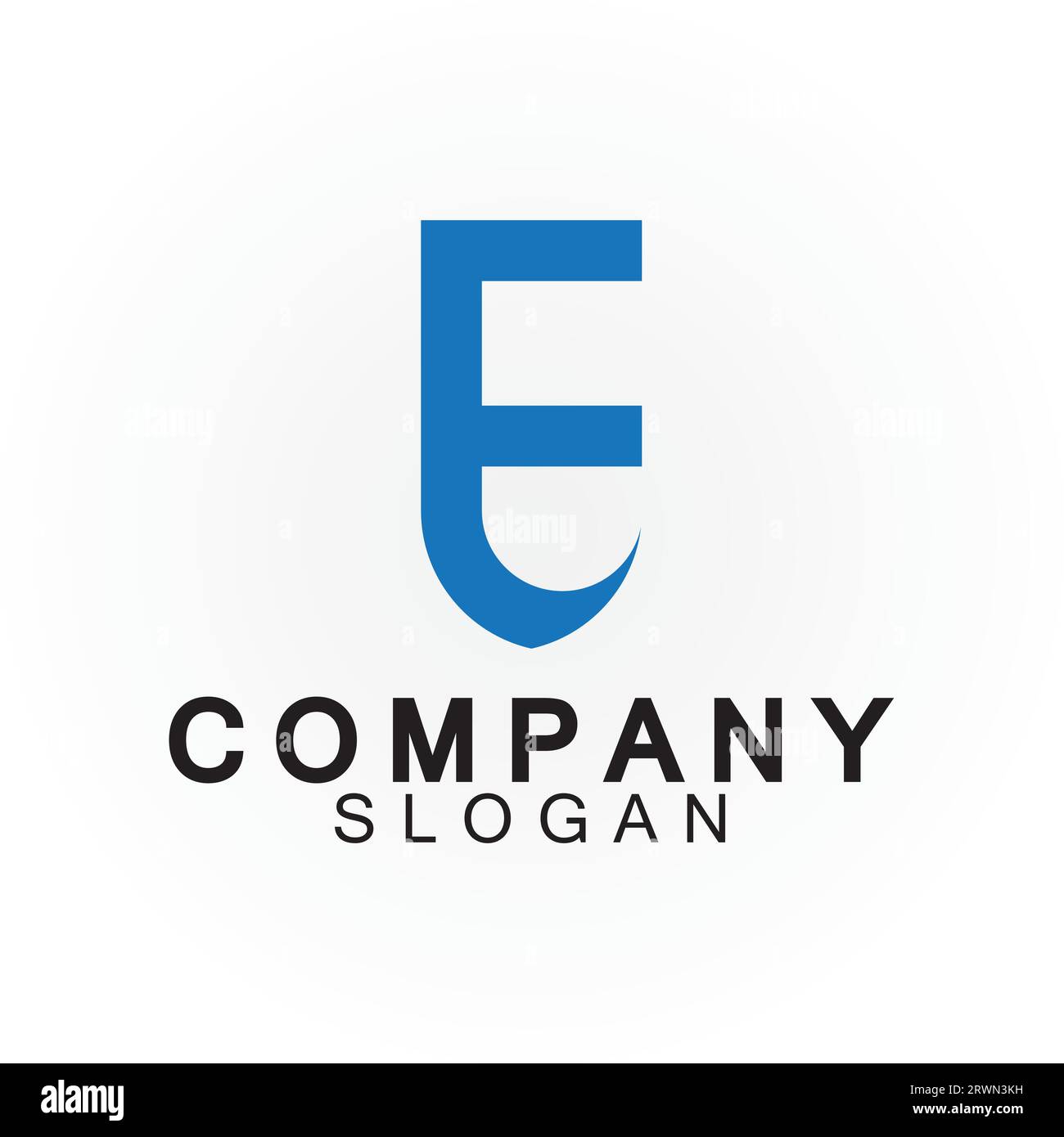 Abstract linear letter initial E shield logo icon design Stock Vector ...
