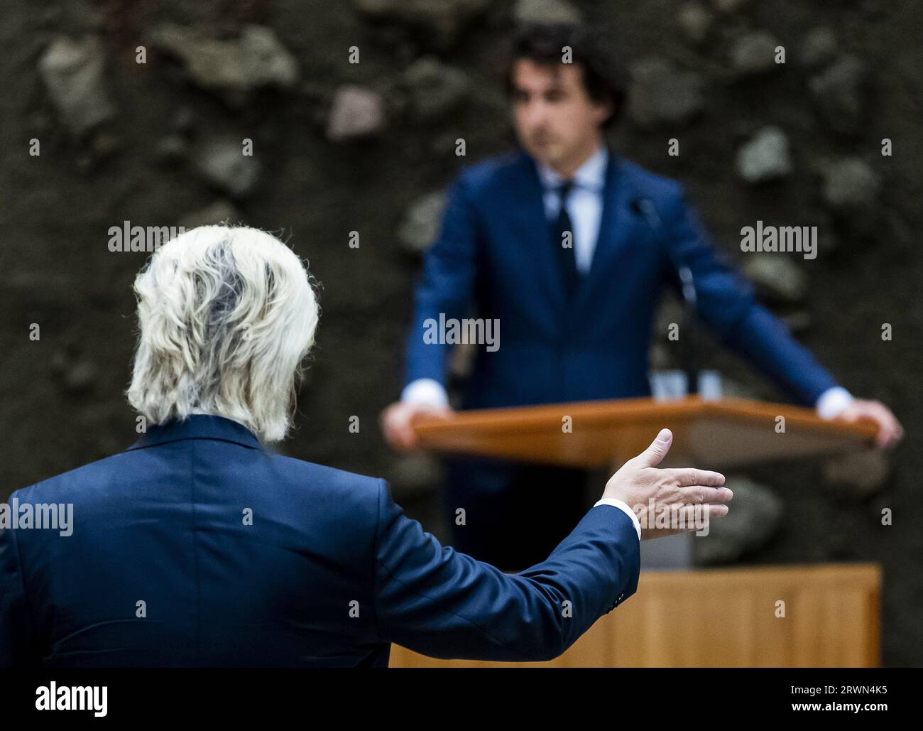THE HAGUE - Jesse Klaver (GroenLinks) in debate with Geert Wilders (PVV ...