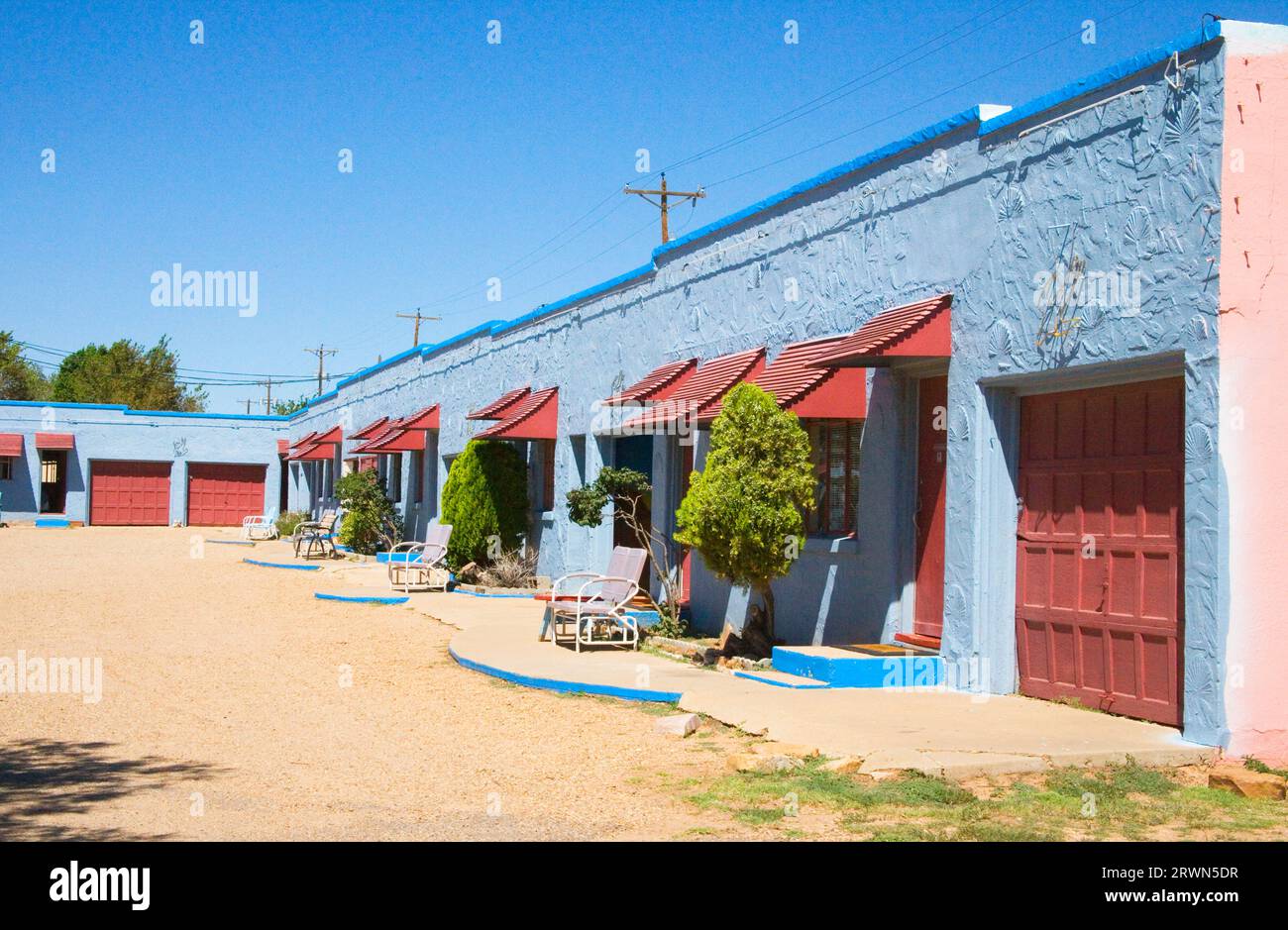 blue swallow motel tucumcari new mexico usa Stock Photo - Alamy