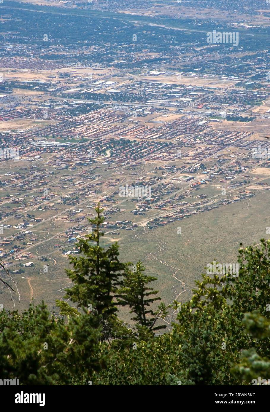 views across albuquerque from sandia peak new mexico Stock Photo - Alamy