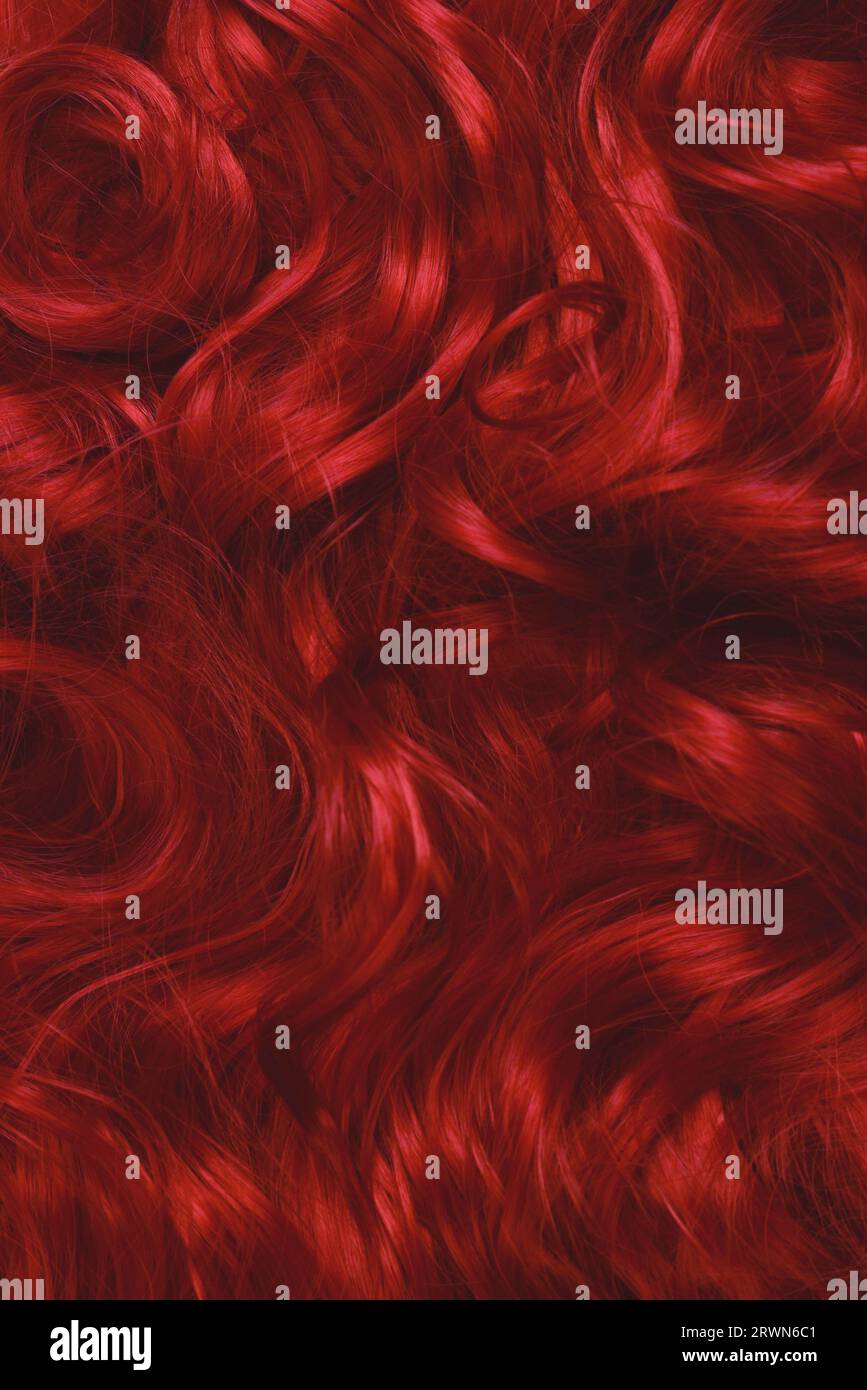 Red hair background. Curly red hair Stock Photo - Alamy