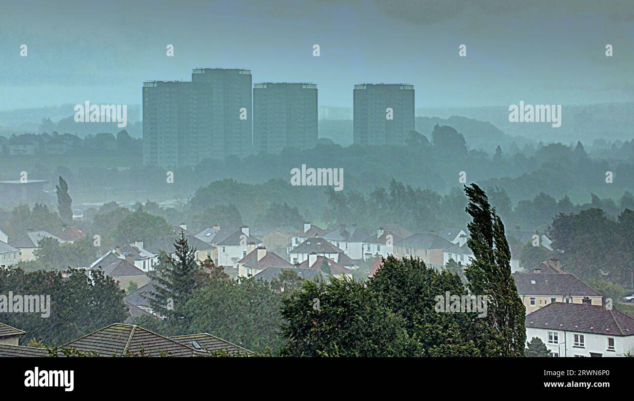 Glasgow, Scotland, UK. 20th September, 2023. UK Weather: Rain in the ...