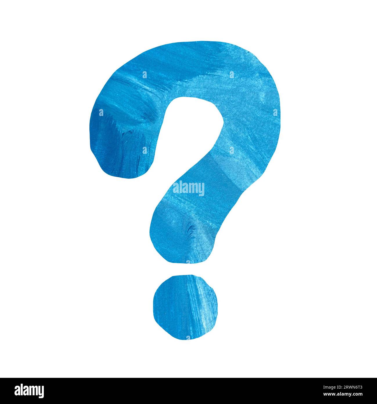 Question mark blue watercolor hand drawn sketch Stock Photo - Alamy