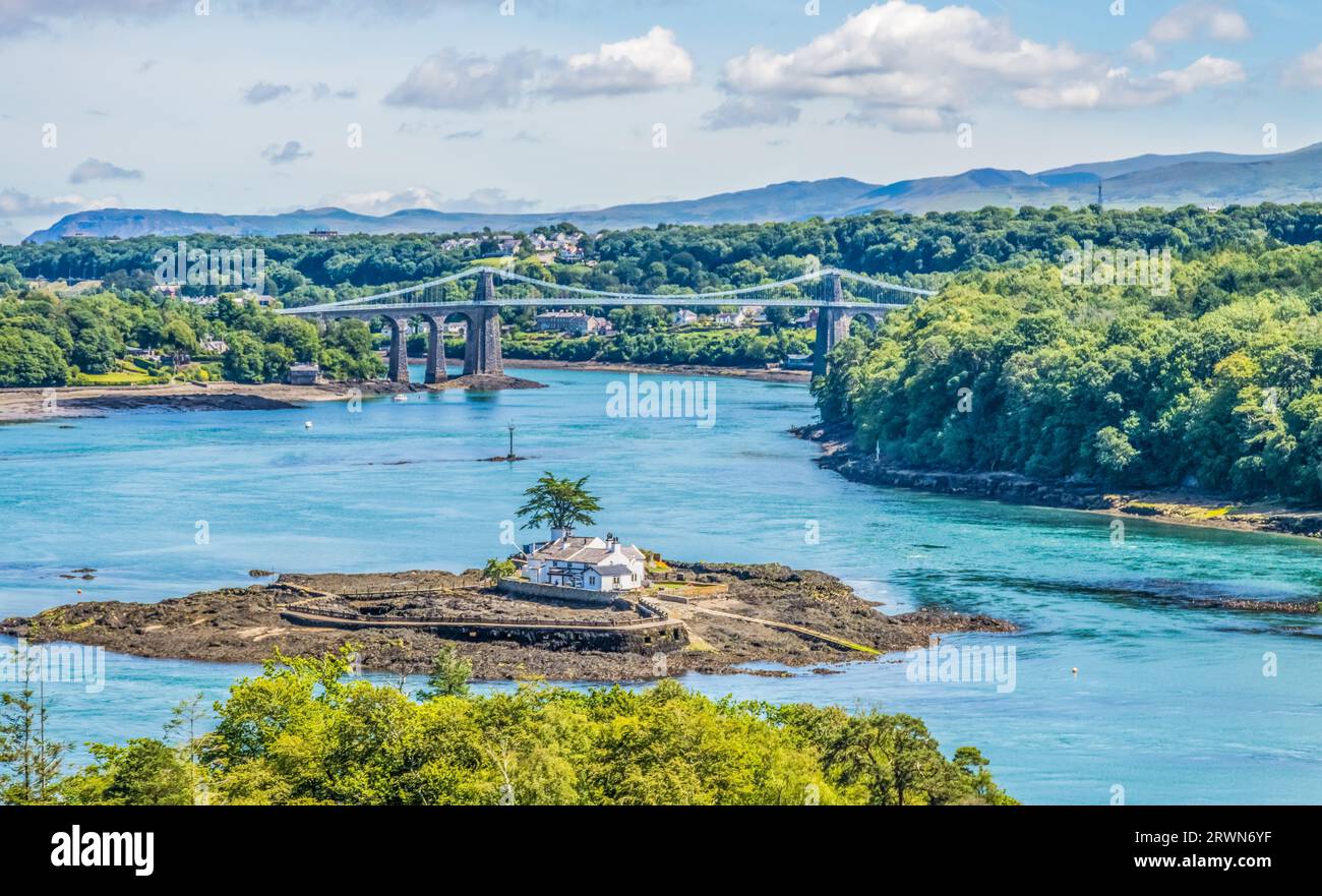 Menai Bridge, North Wales, UK Stock Photo - Alamy