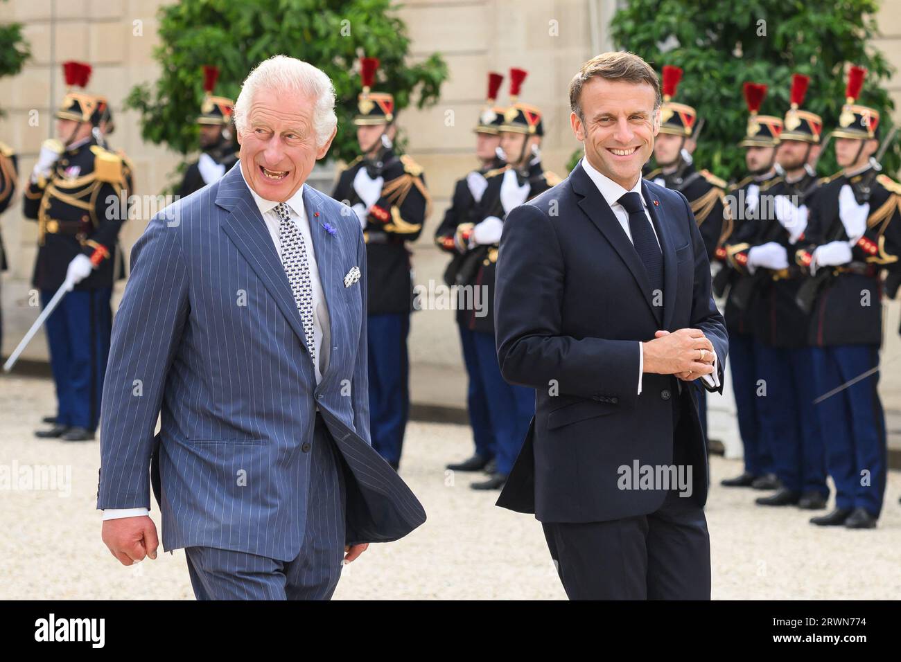 Paris, France. 20th Sep, 2023. French President Emmanuel Macron and ...