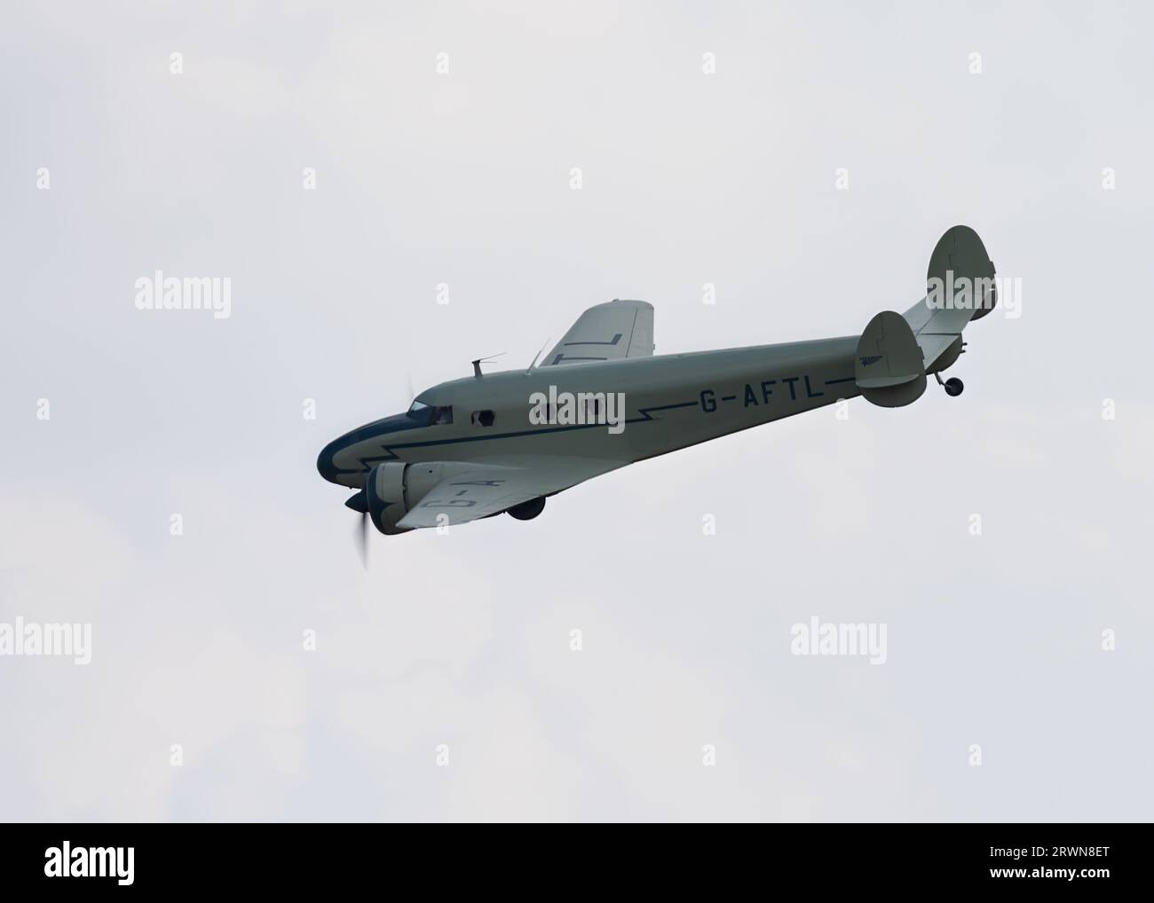 Lockheed 12A 'Electra Junior' G-AFTL flying at the 2023 IWM Duxford ...