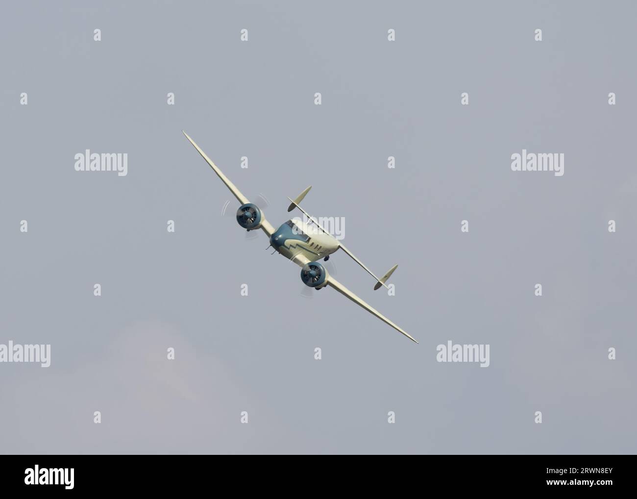 Lockheed 12A 'Electra Junior' G-AFTL flying at the 2023 IWM Duxford ...