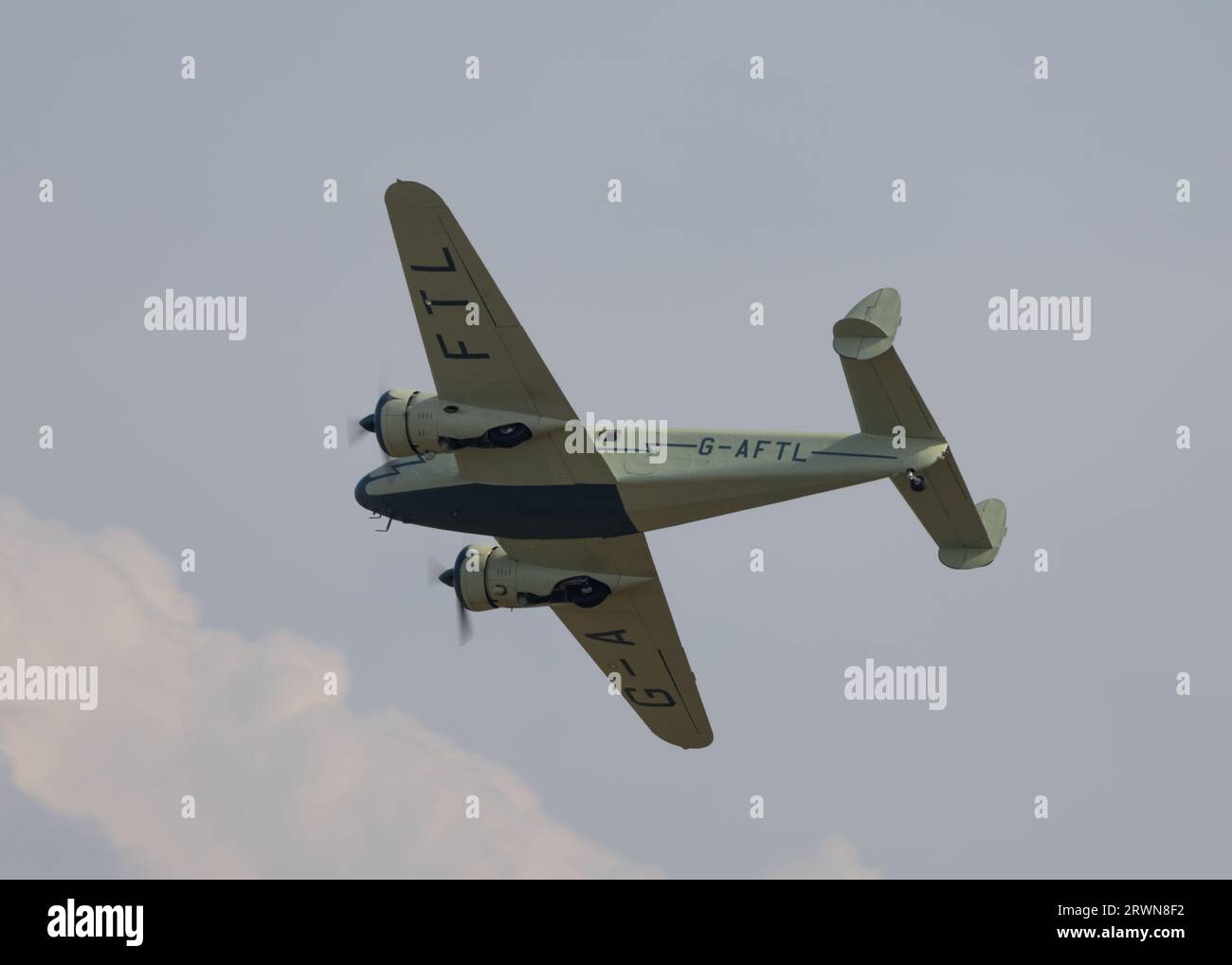 Lockheed 12A 'Electra Junior' G-AFTL flying at the 2023 IWM Duxford ...